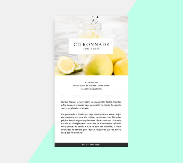 Citronnade Homemade - PeekItMagazine